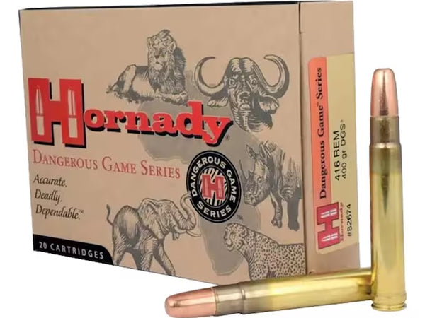 416 Ruger Hornady Dangerous Game Series 400 Grain DGS – Glenwood ...